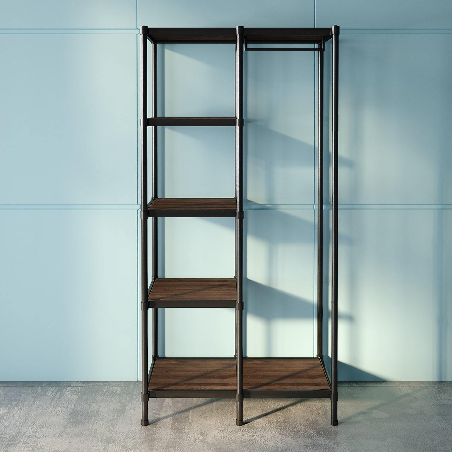 Wesley Etagere Bookcase with Hanging Storage – Zinus